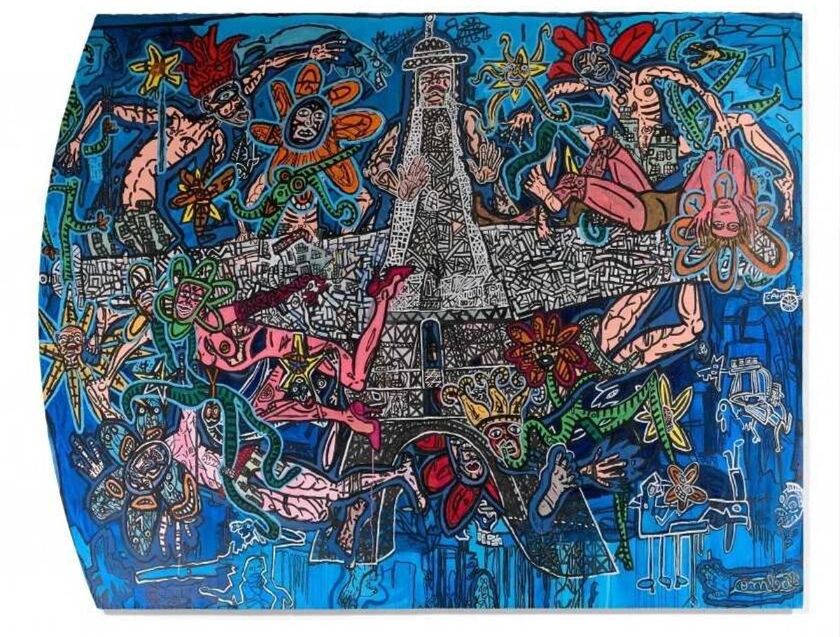 Hommage à la tour Eiffel by Robert Combas | Buy Art Online | Rise Art