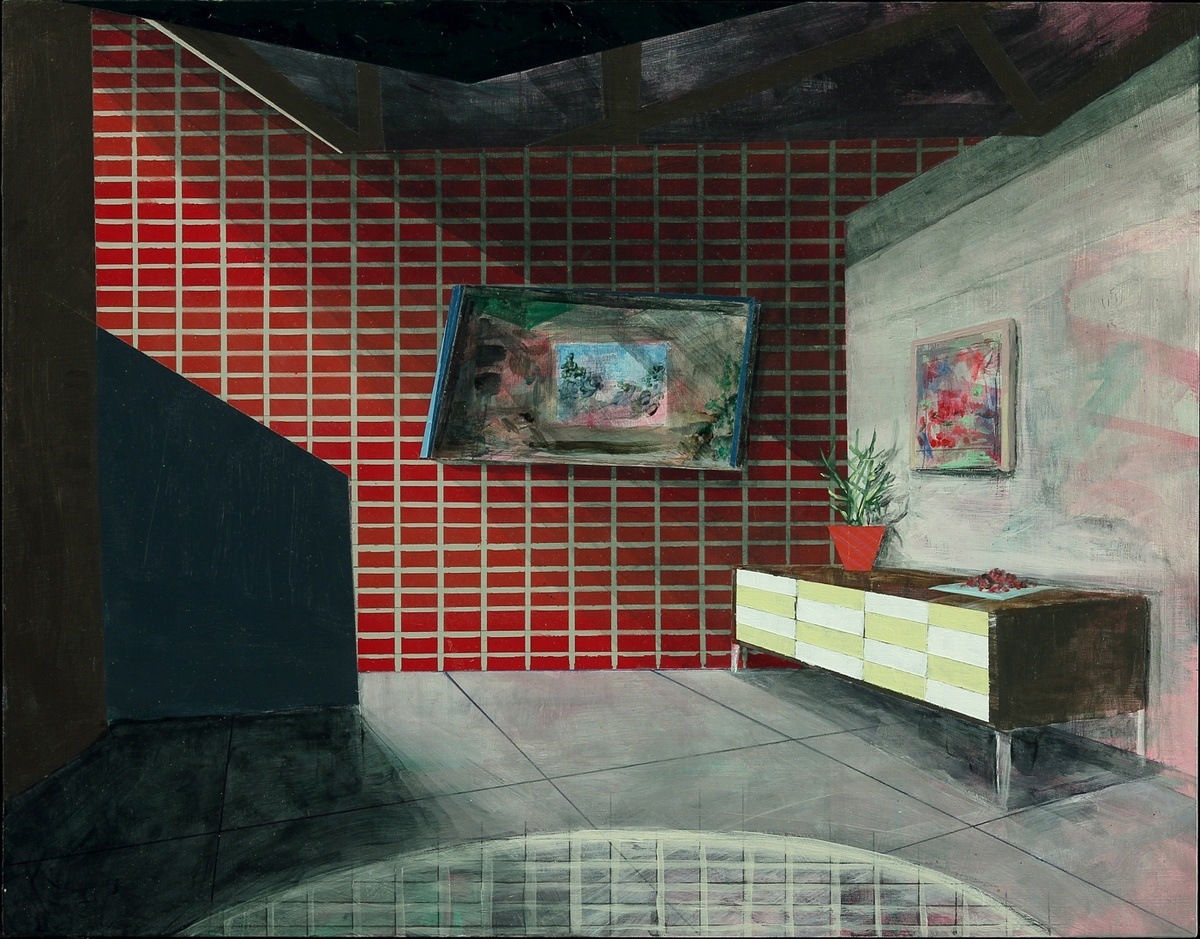 Interior with Bricks, Stairs and Hutch by Erik Parra | Buy Art Online ...