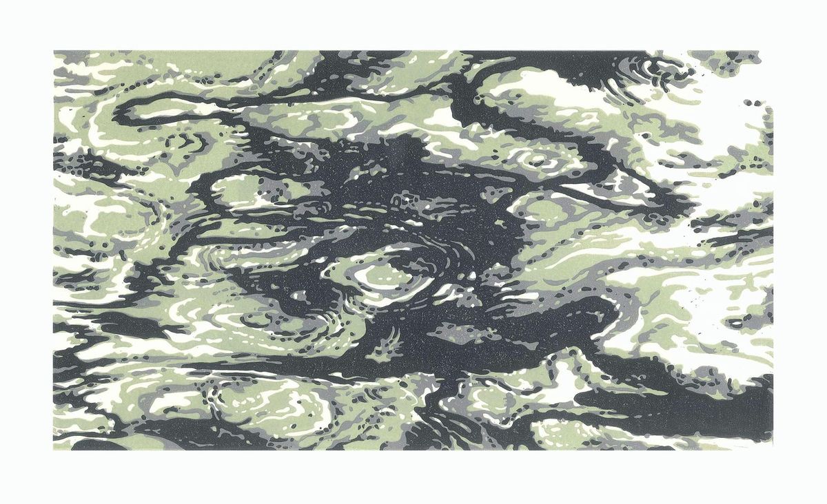 Mémoire d'eau ME II vert et gris violet by Eric Durant | Buy Art Online ...