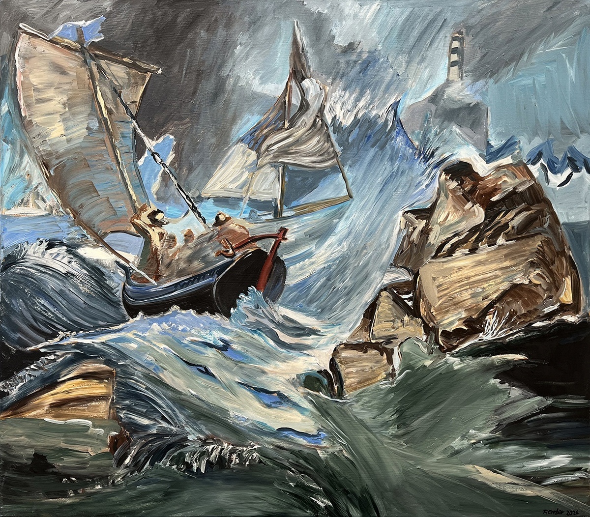 St Peter Port, Guernsey by Frank Creber | Buy Art Online | Rise Art