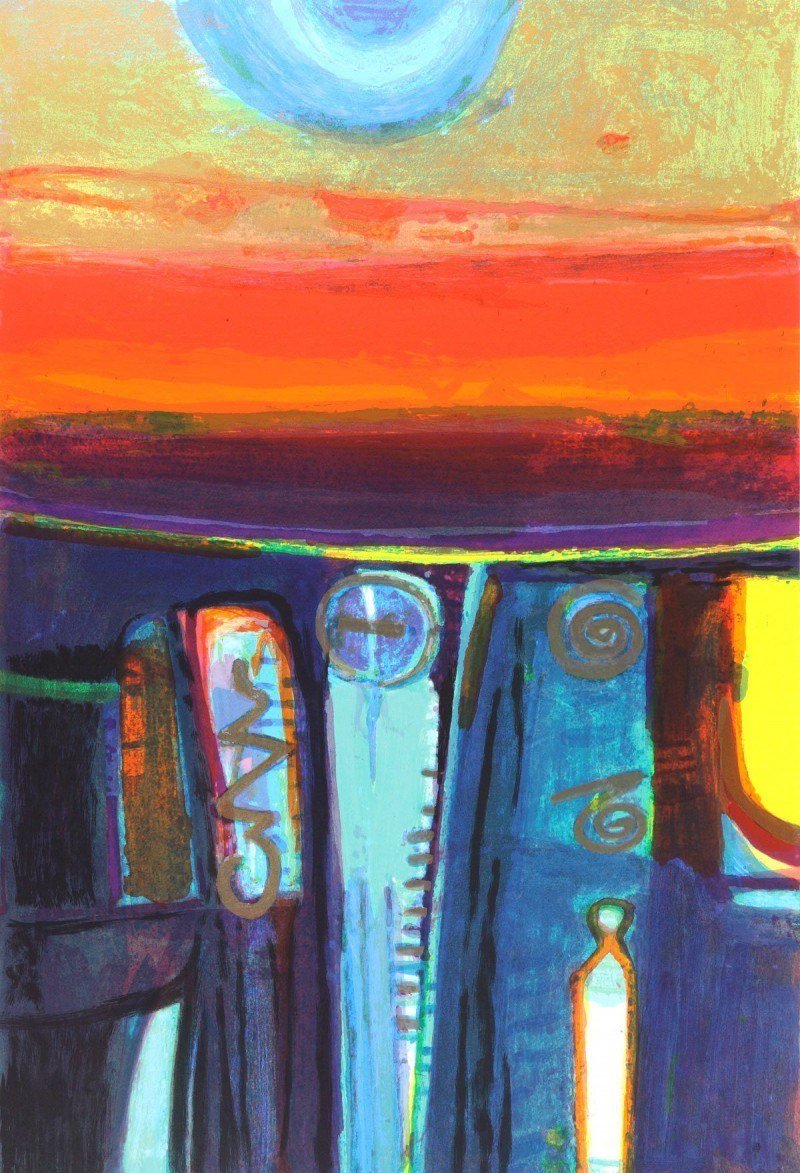 Red Sky Icons by Barbara Rae | Buy Art Online | Rise Art