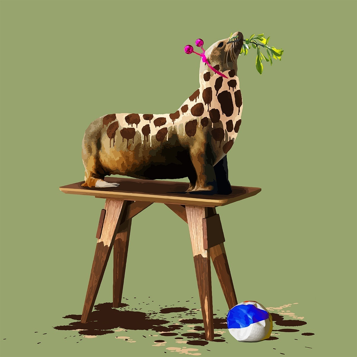 The Seal Who Wanted to be a Giraffe par Carl Moore | Acheter de l'art ...