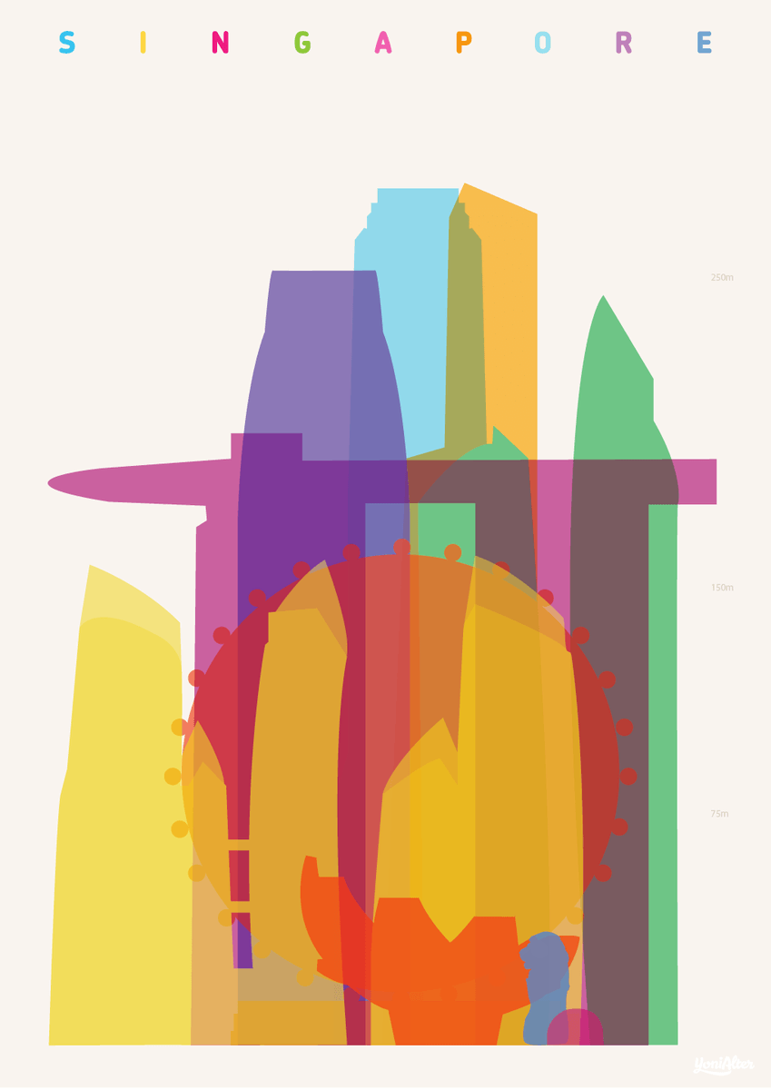Shapes of Singapore by Yoni Alter | Buy Art Online | Rise Art