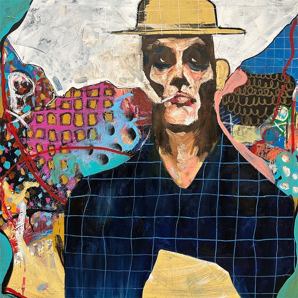 Never trust a man in a blue trench coat by Lee Ellis | Buy Art Online ...
