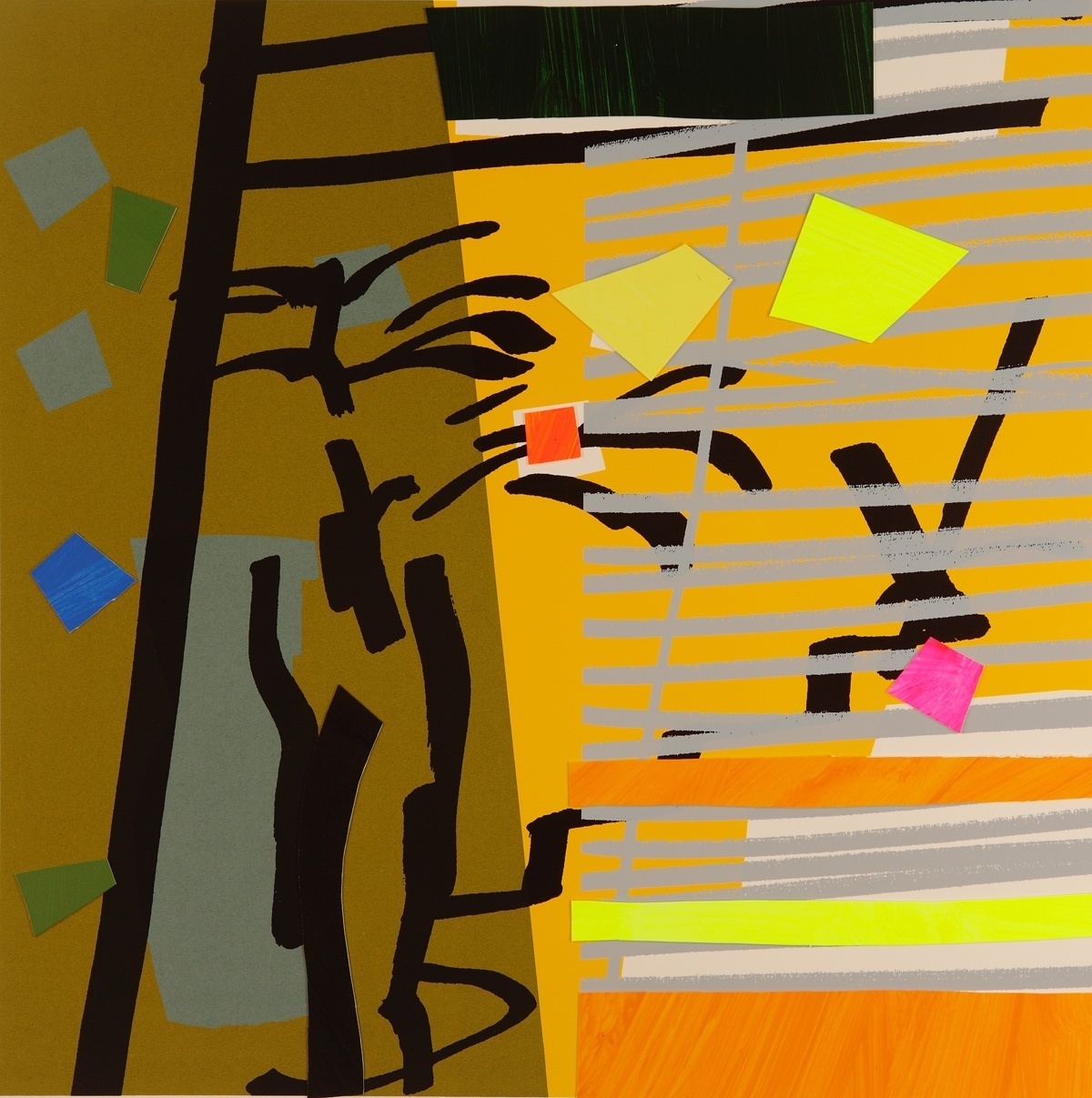 Tree Fern Shadow Yellow par Bruce McLean | Acheter de l'art en ligne ...