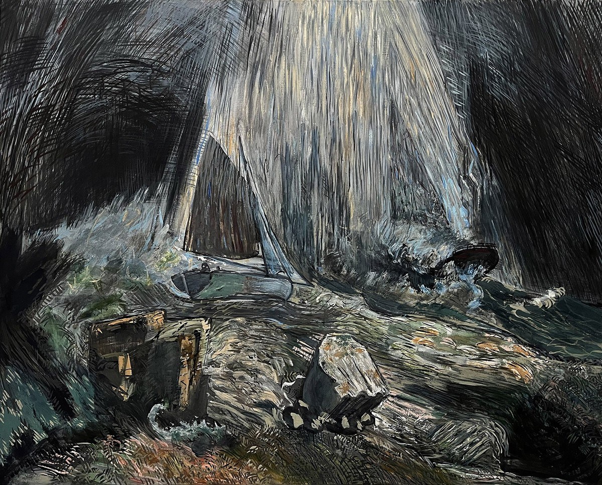 Sailing in Fog par Frank Creber | Acheter de l'art en ligne | Rise Art