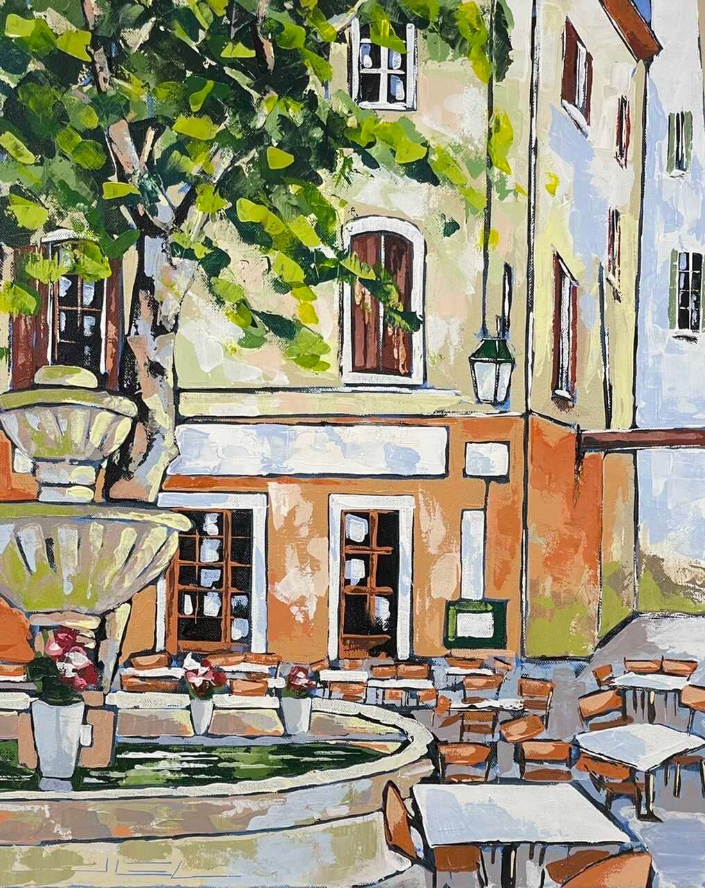 Petite place ombragée d'un village de Provence par JIEL | Acheter de l ...