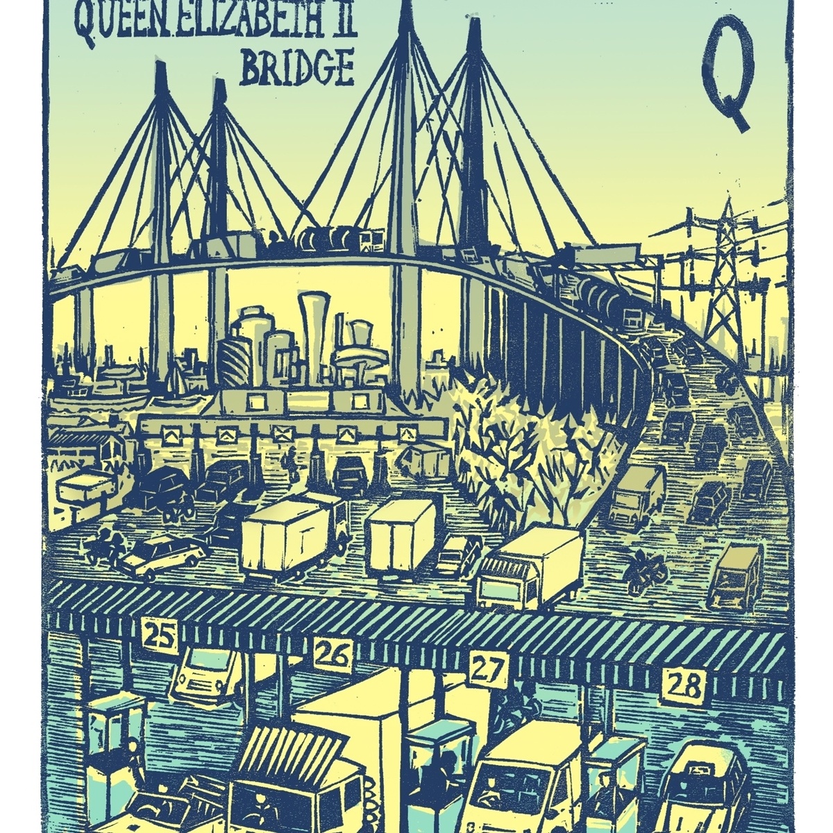 Q - Queen Elizabeth II Bridge by Tobias Till | Buy Art Online | Rise Art