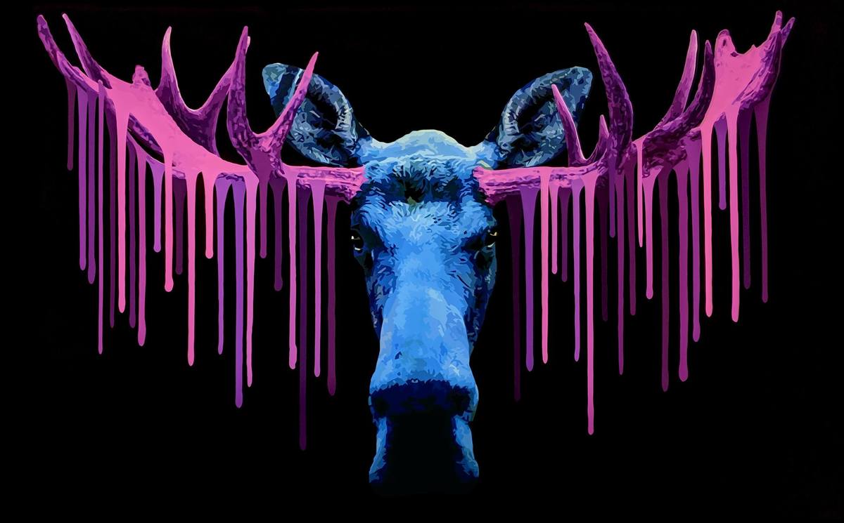 Blue Moose by Carl Moore | Buy Art Online | Rise Art