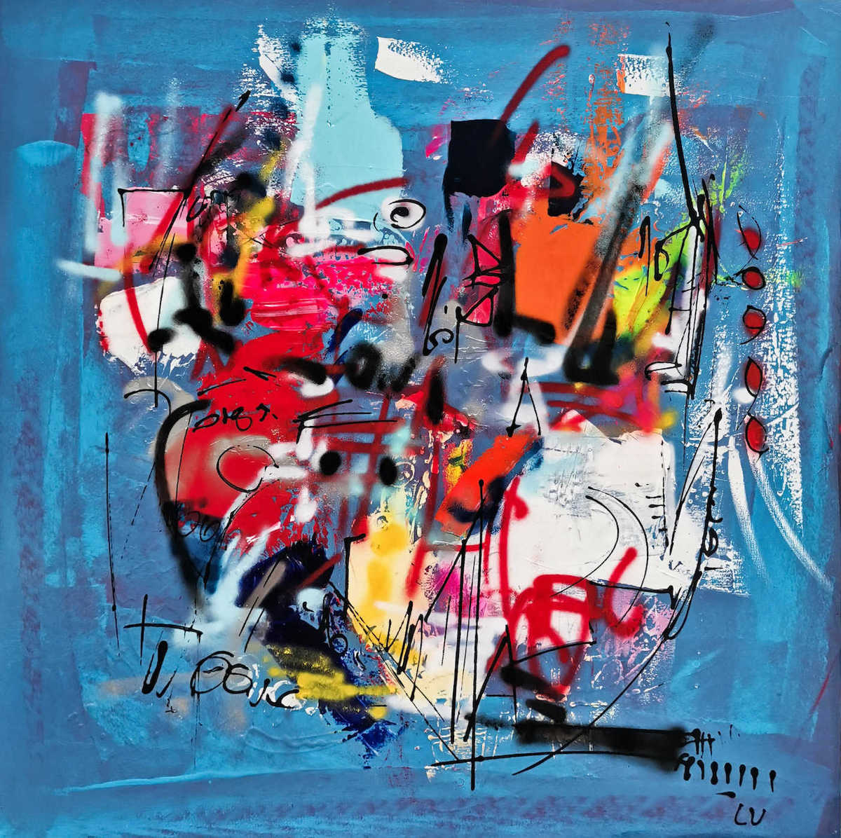 Bleu Azur by Luc Villard | Buy Art Online | Rise Art