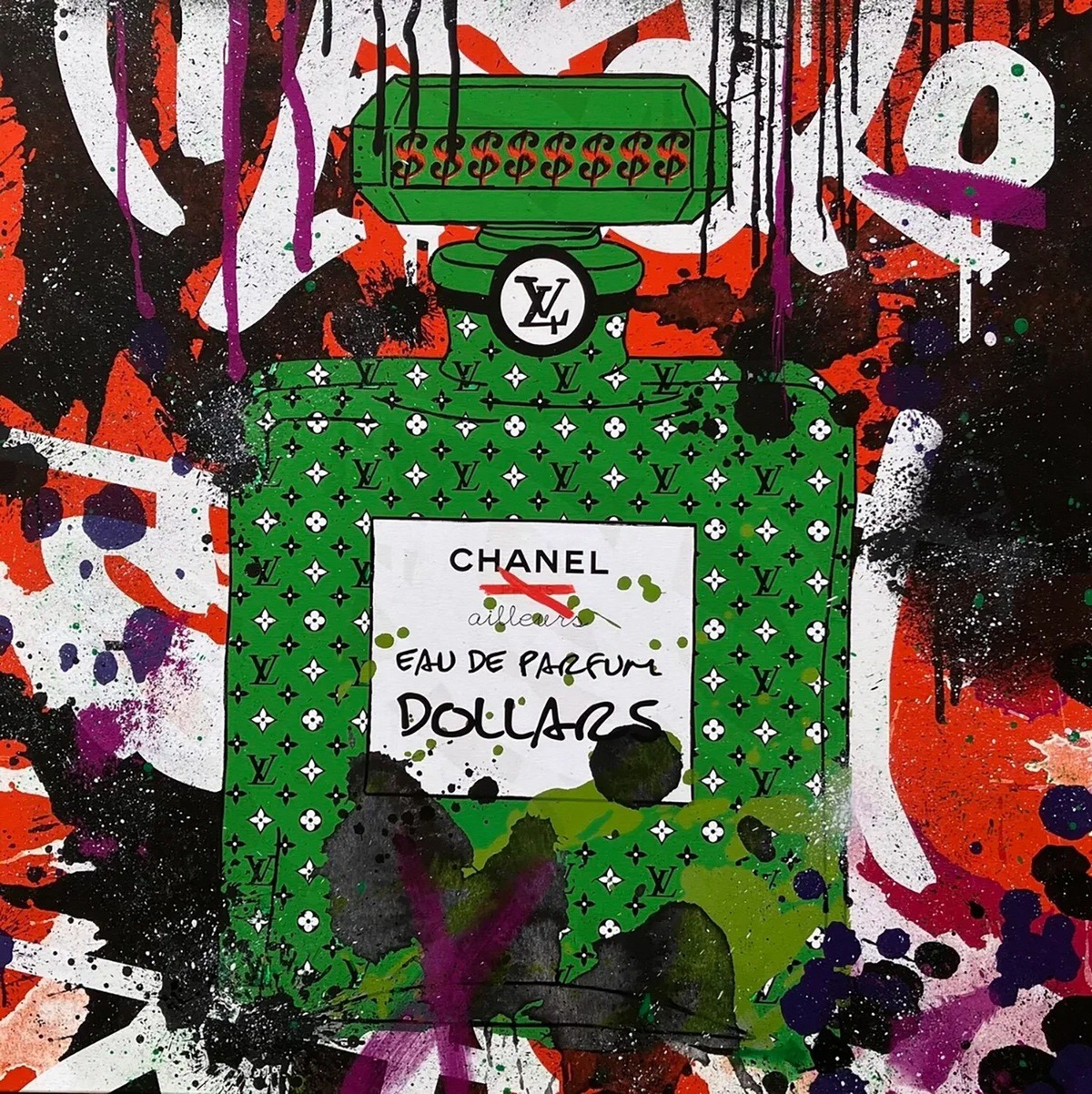 Dollars Perfume par Misako Street Art | Acheter de l'art en ligne ...