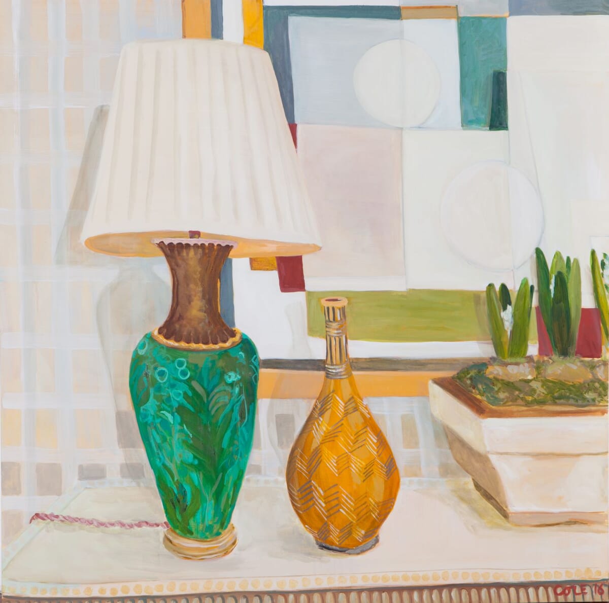Ben Nicholson, Lamp, Vase & Hyacinth Bulbs by Lottie Cole | Buy Art ...