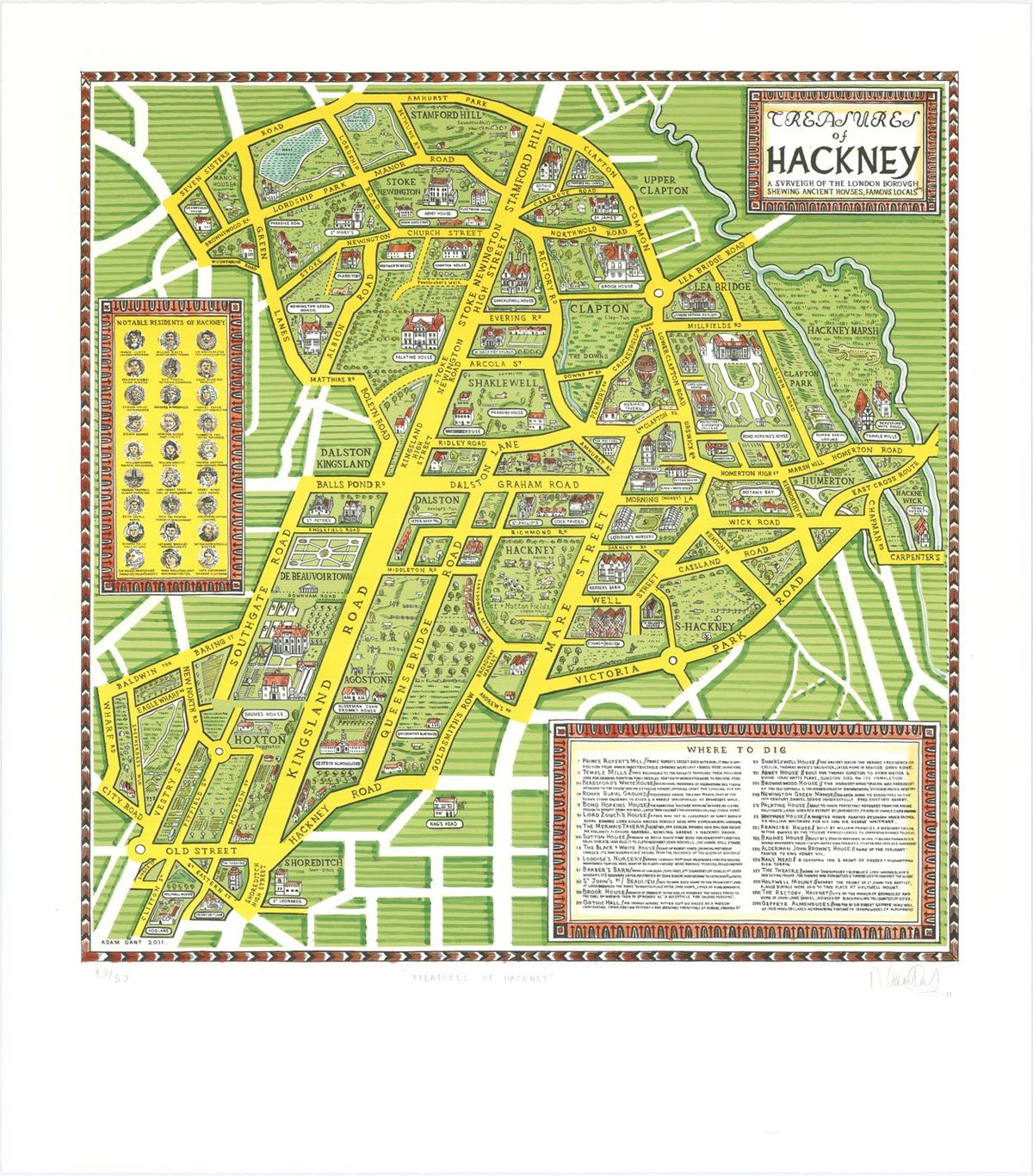 Treasures of Hackney by Adam Dant | Buy Art Online | Rise Art