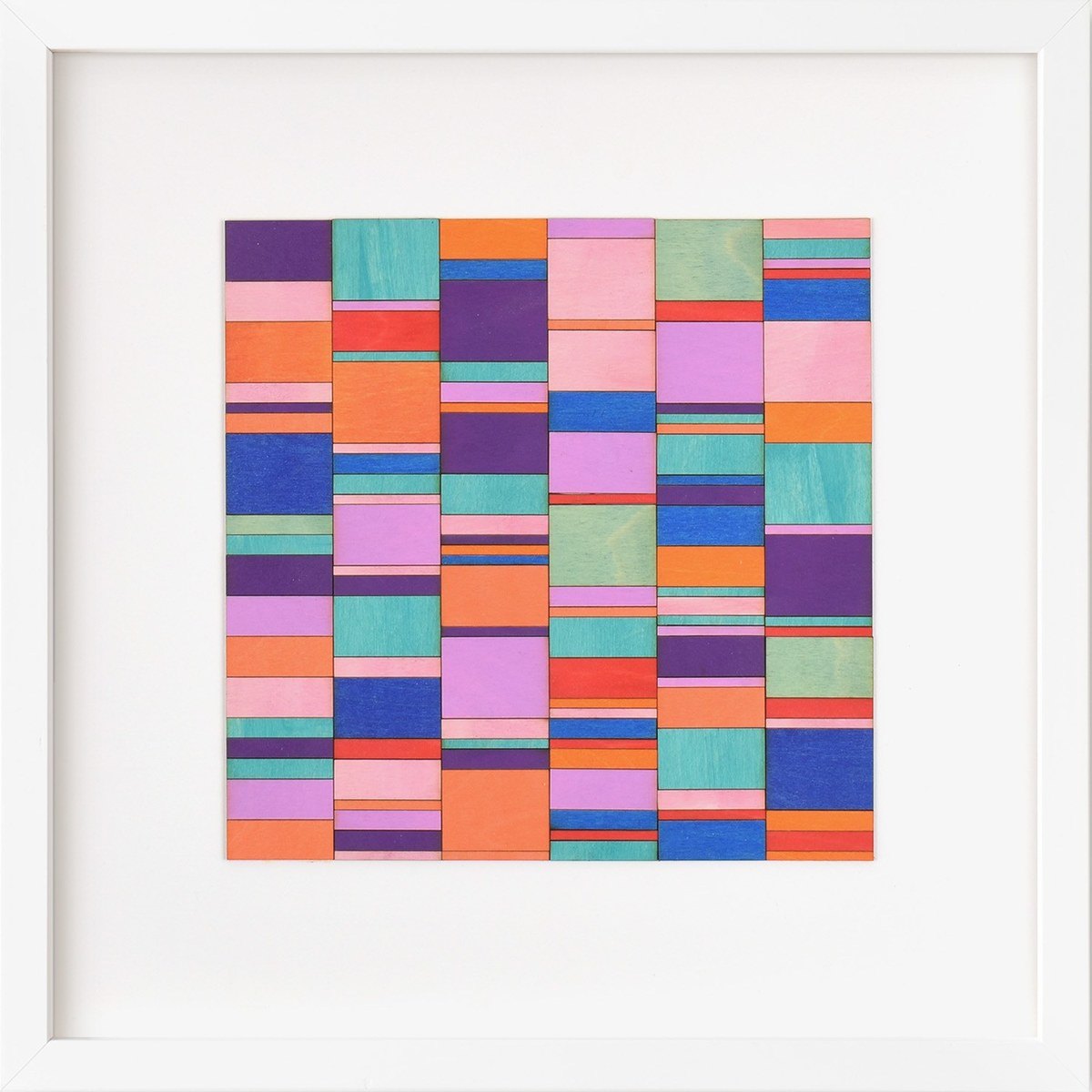 Intersecting Stripe Block Colour Study Painting by Amelia Coward | Buy ...