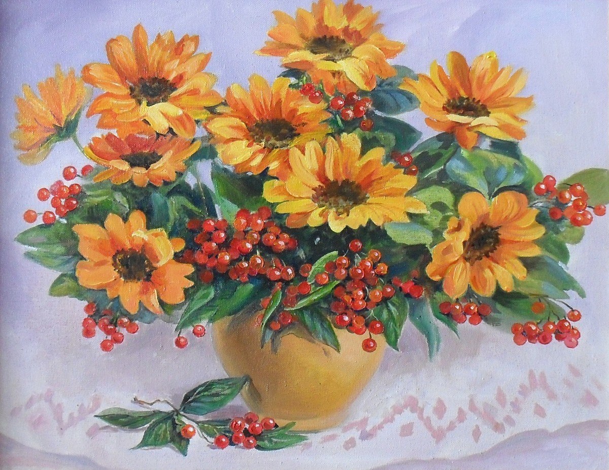 Still Life with Daisy by Olga Lomax | Buy Art Online | Rise Art