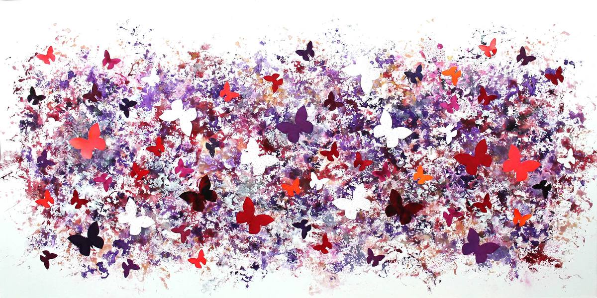 Butterfly Flutter (collage) by Paresh Nrshinga | Buy Art Online | Rise Art