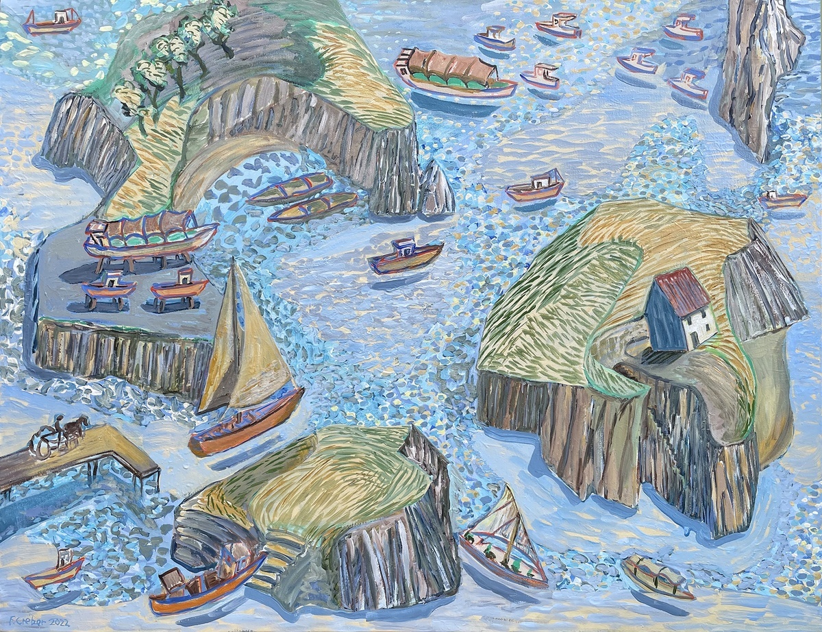 Rocks and Water by Frank Creber | Buy Art Online | Rise Art