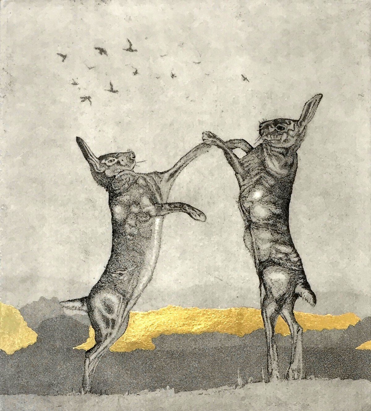Hares II par Guy Allen | Acheter de l'art en ligne | Rise Art