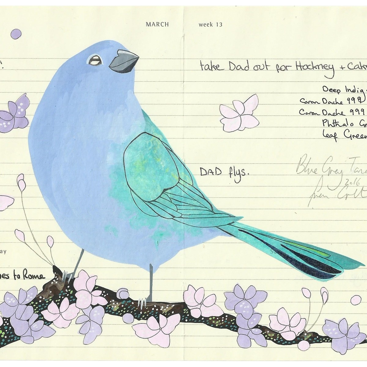 Blue Grey Tanager by Fran Giffard | Buy Art Online | Rise Art
