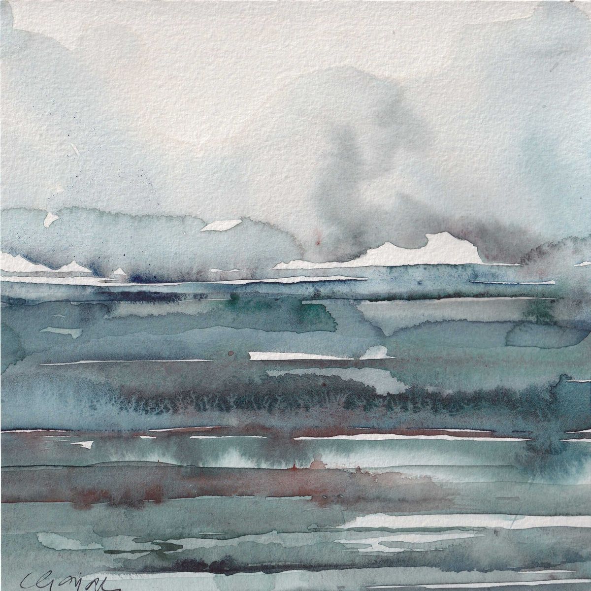 Aquarelle, Océan 4 by CATHERINE GAJAC | Buy Art Online | Rise Art