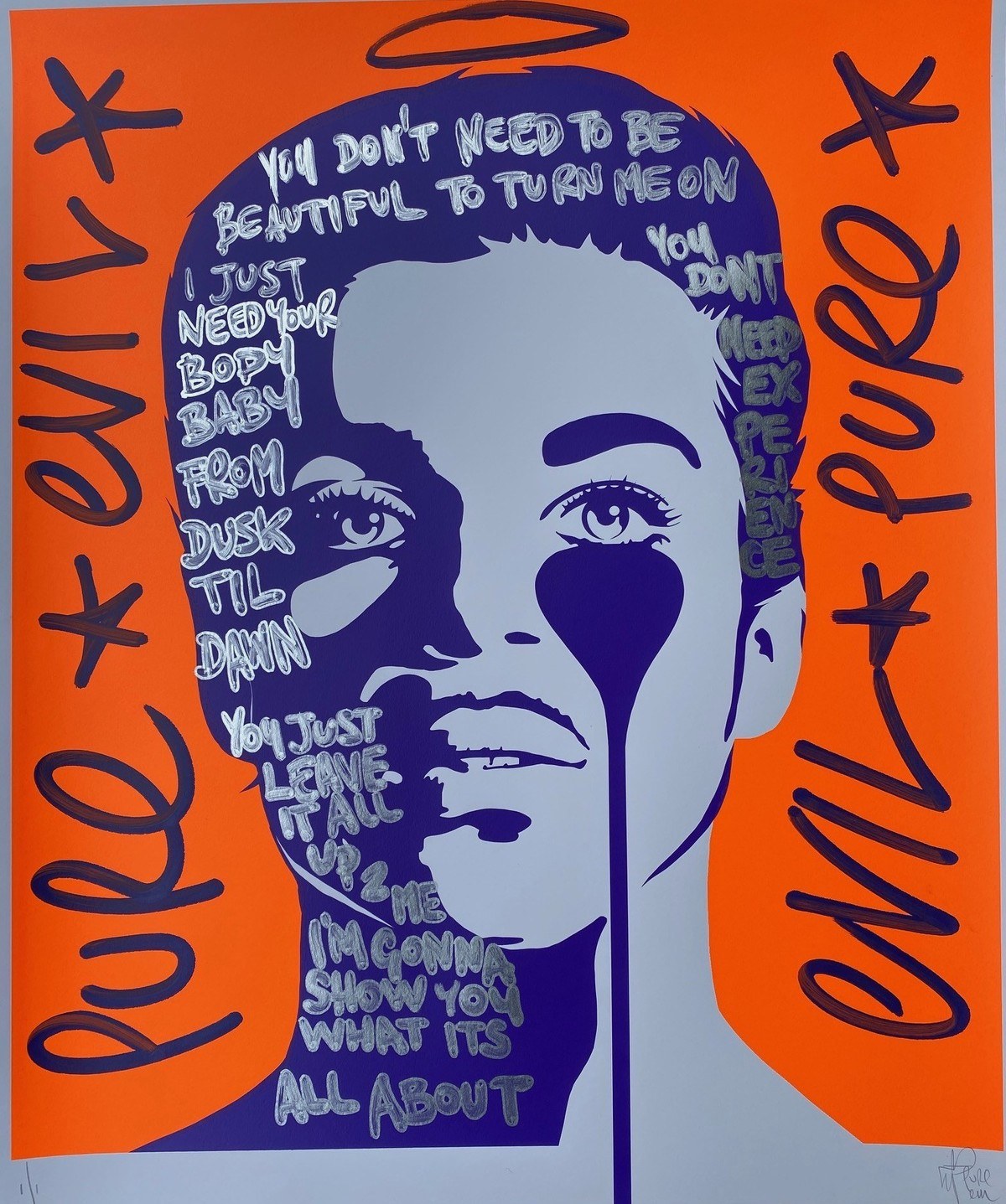 Handfinished Prince Print - Kiss by Pure Evil | Buy Art Online | Rise Art