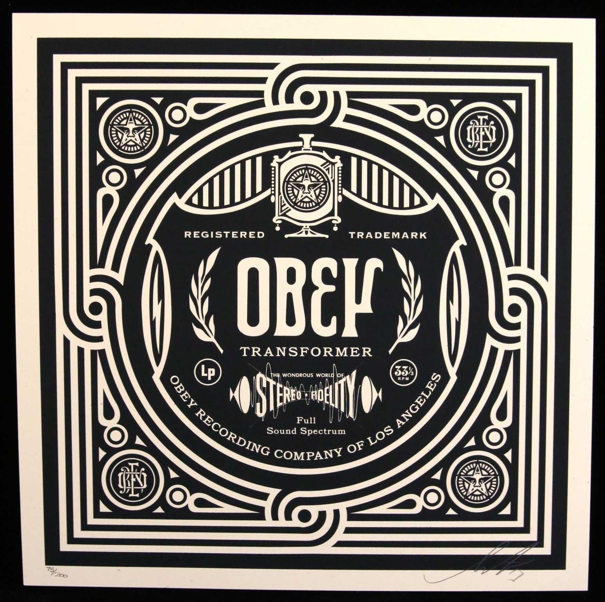 50 Shades Of Black : Obey Transformer by Shepard Fairey | Buy Art ...