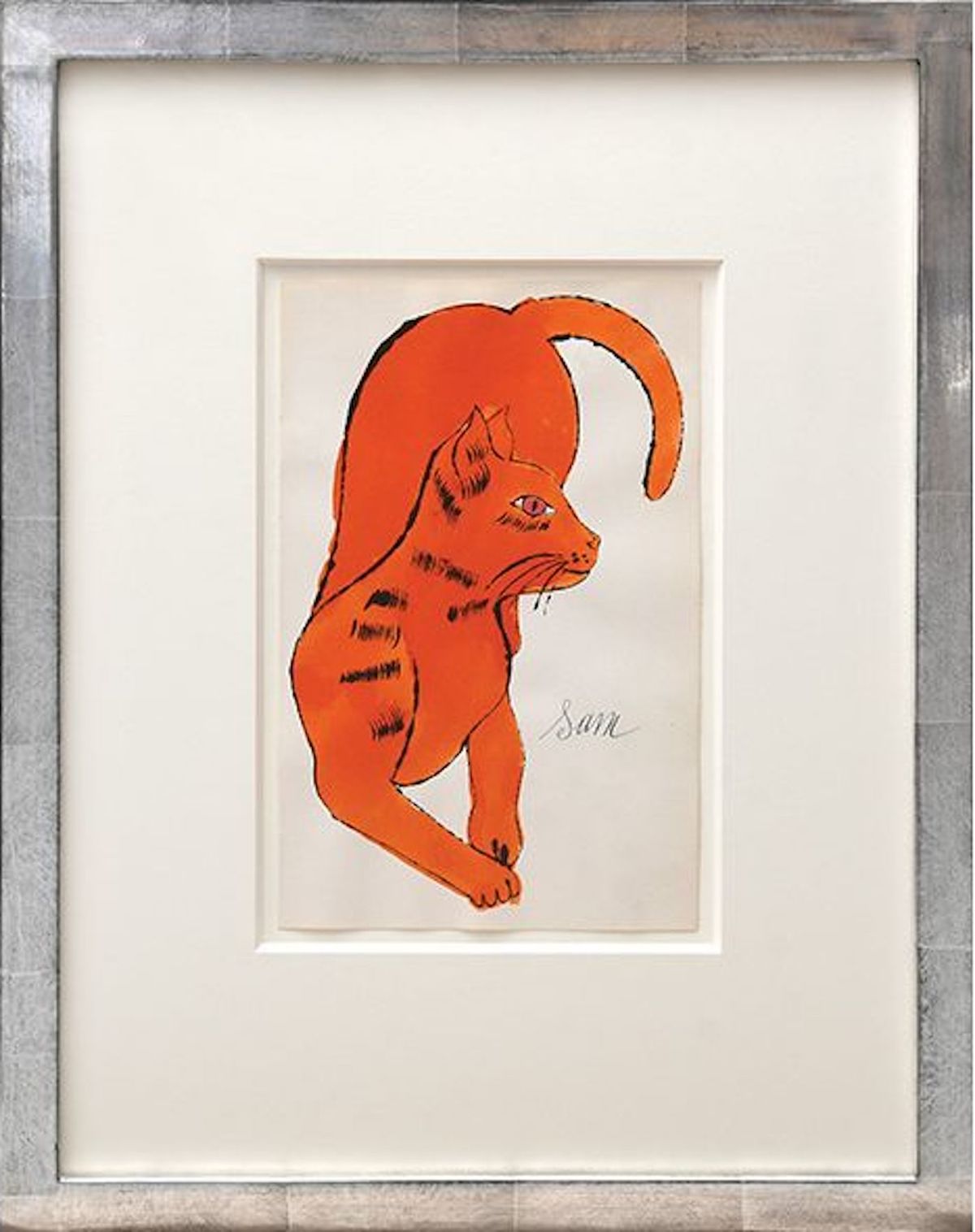 Sam. [Orange cat with brown eyes laying down.] by Andy Warhol | Buy Art ...
