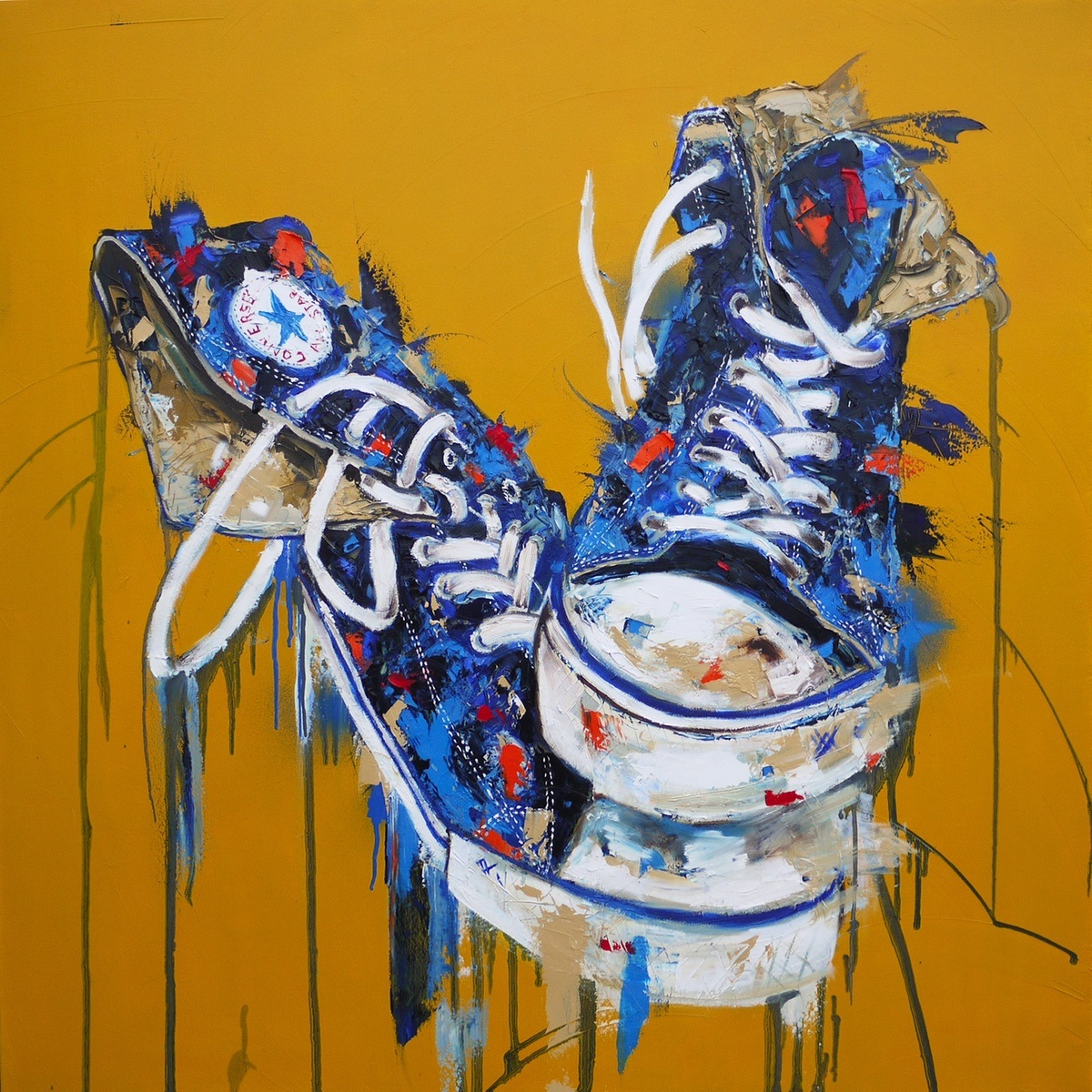 Battered Blue Cons par Lee Ellis | Acheter de l'art en ligne | Rise Art