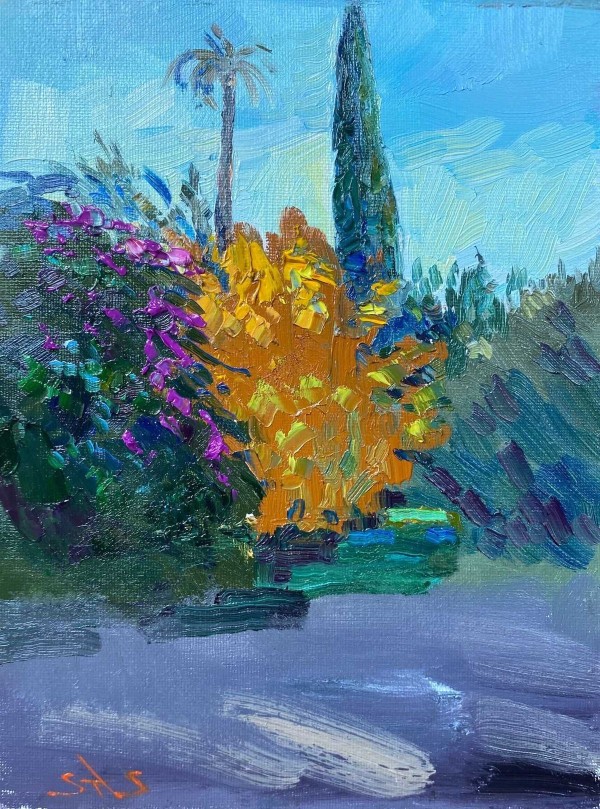Automne à Nice par STAS (Stanislav Dyshlov) | Acheter de l'art en ligne ...