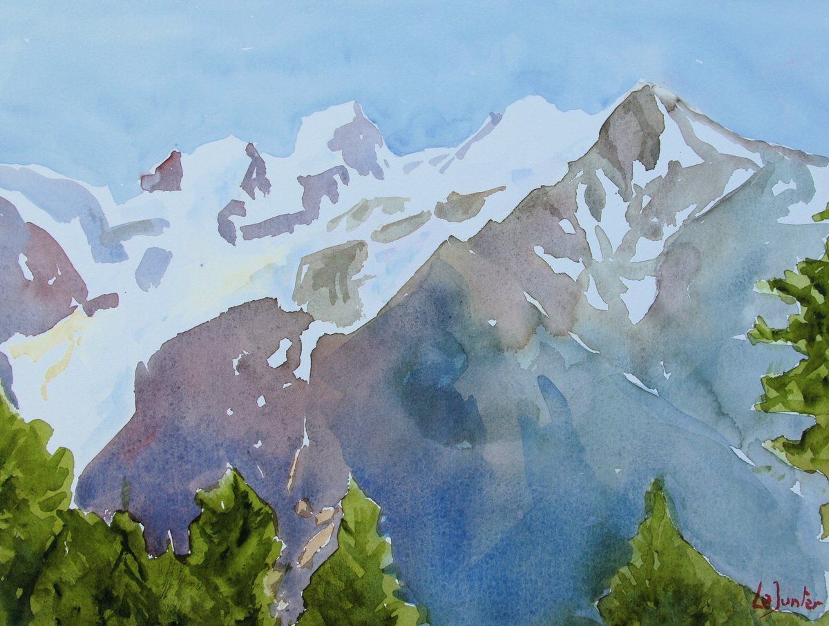 The Mont-Blanc massif by Jean-Noël Le Junter | Buy Art Online | Rise Art