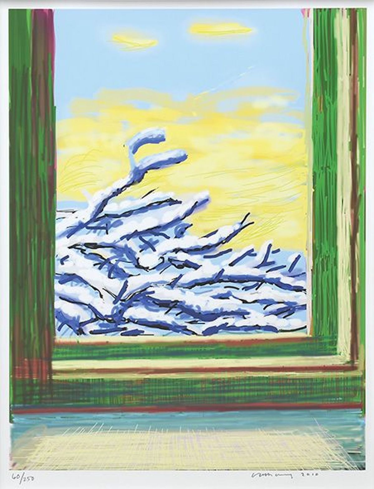 My Window with iPad drawing No. 610, 23rd December 2010. [Snow Covered ...