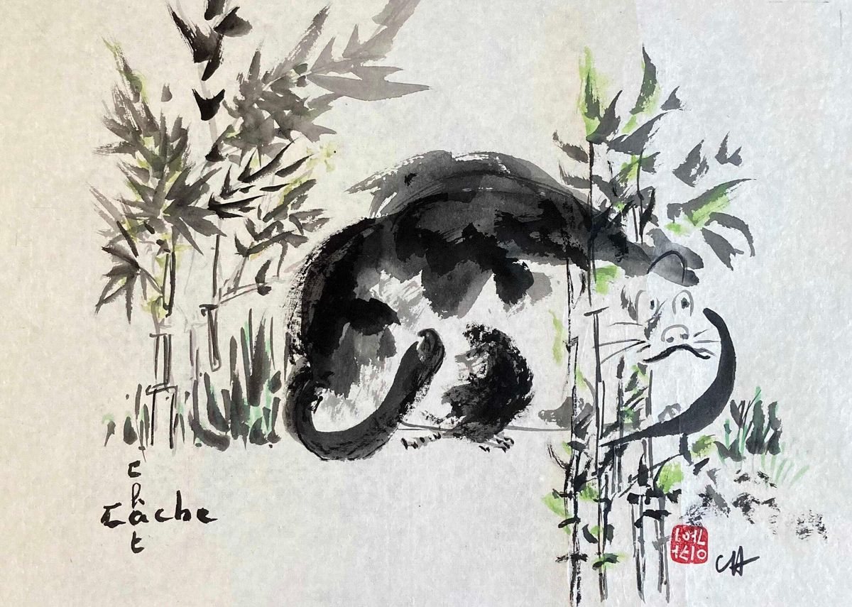 Cache chat par Catherine Hoang | Acheter de l'art en ligne | Rise Art