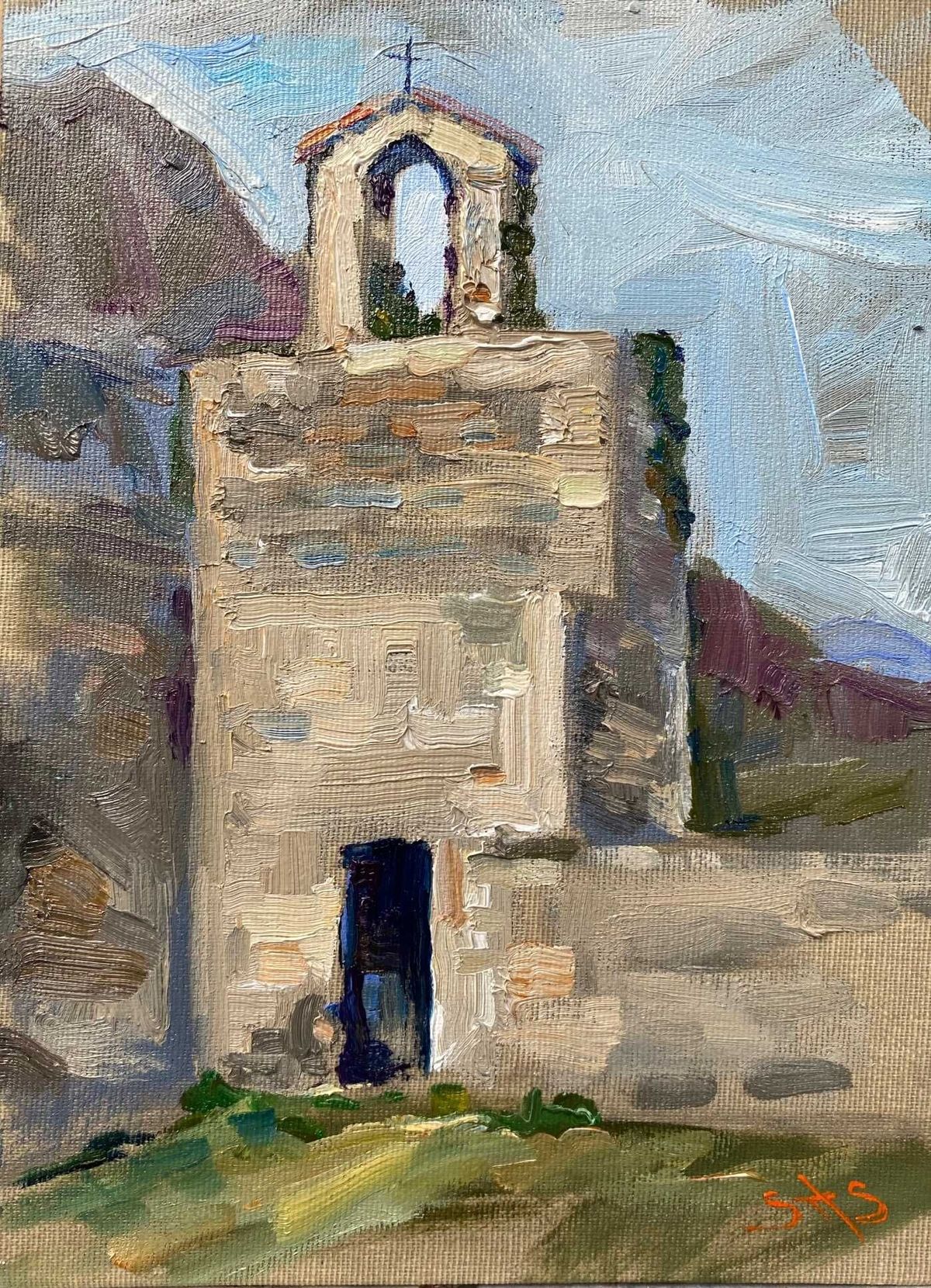 Ancienne chapelle (étude) by STAS (Stanislav Dyshlov) | Buy Art Online ...