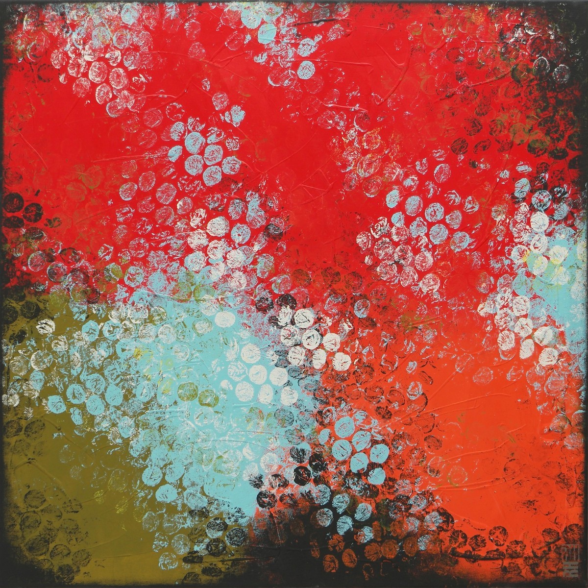 Boiling Bubbles Red & Blue by Ronald Hunter | Buy Art Online | Rise Art