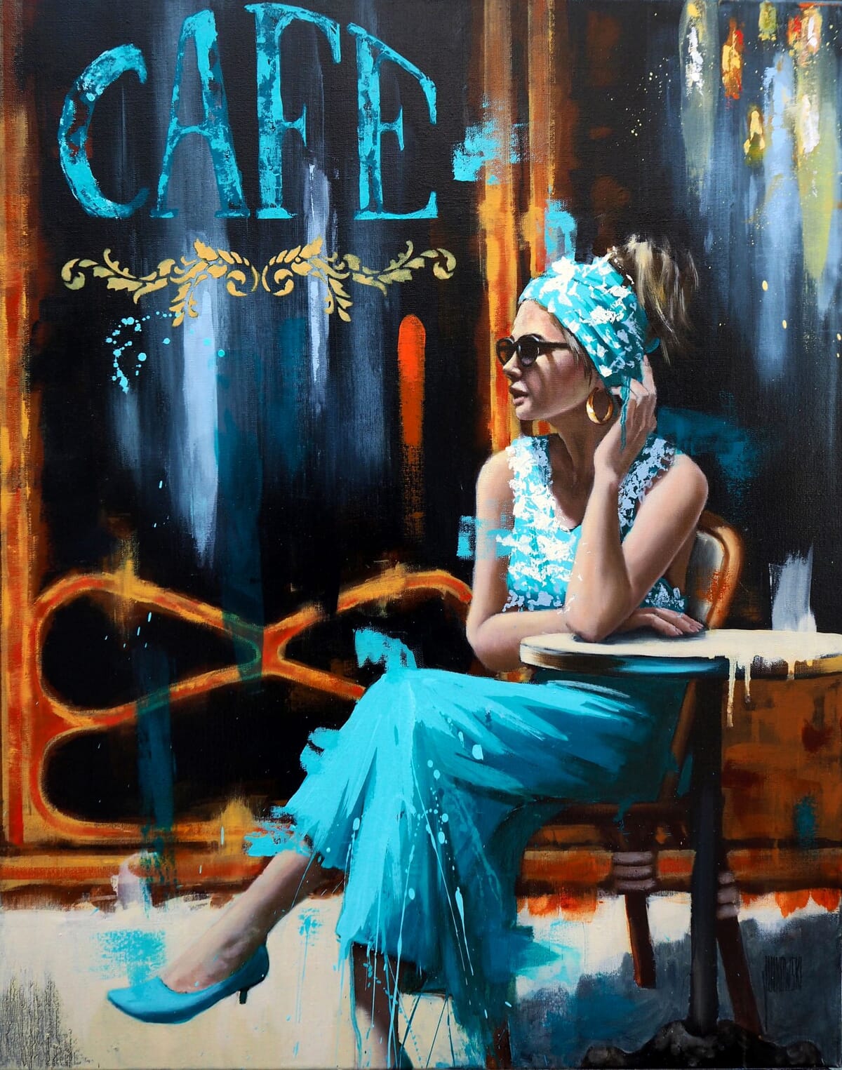 Le Café by Sylvie Julkowski-Egard | Buy Art Online | Rise Art