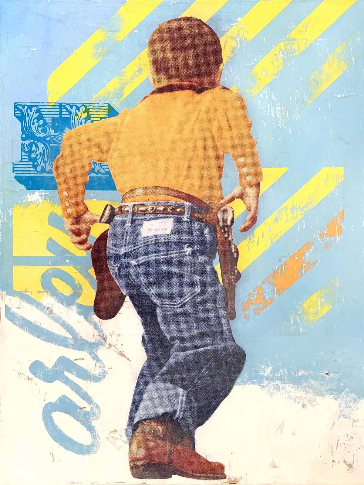 Cowboy Kid Orange by Kareem Rizk | Buy Art Online | Rise Art