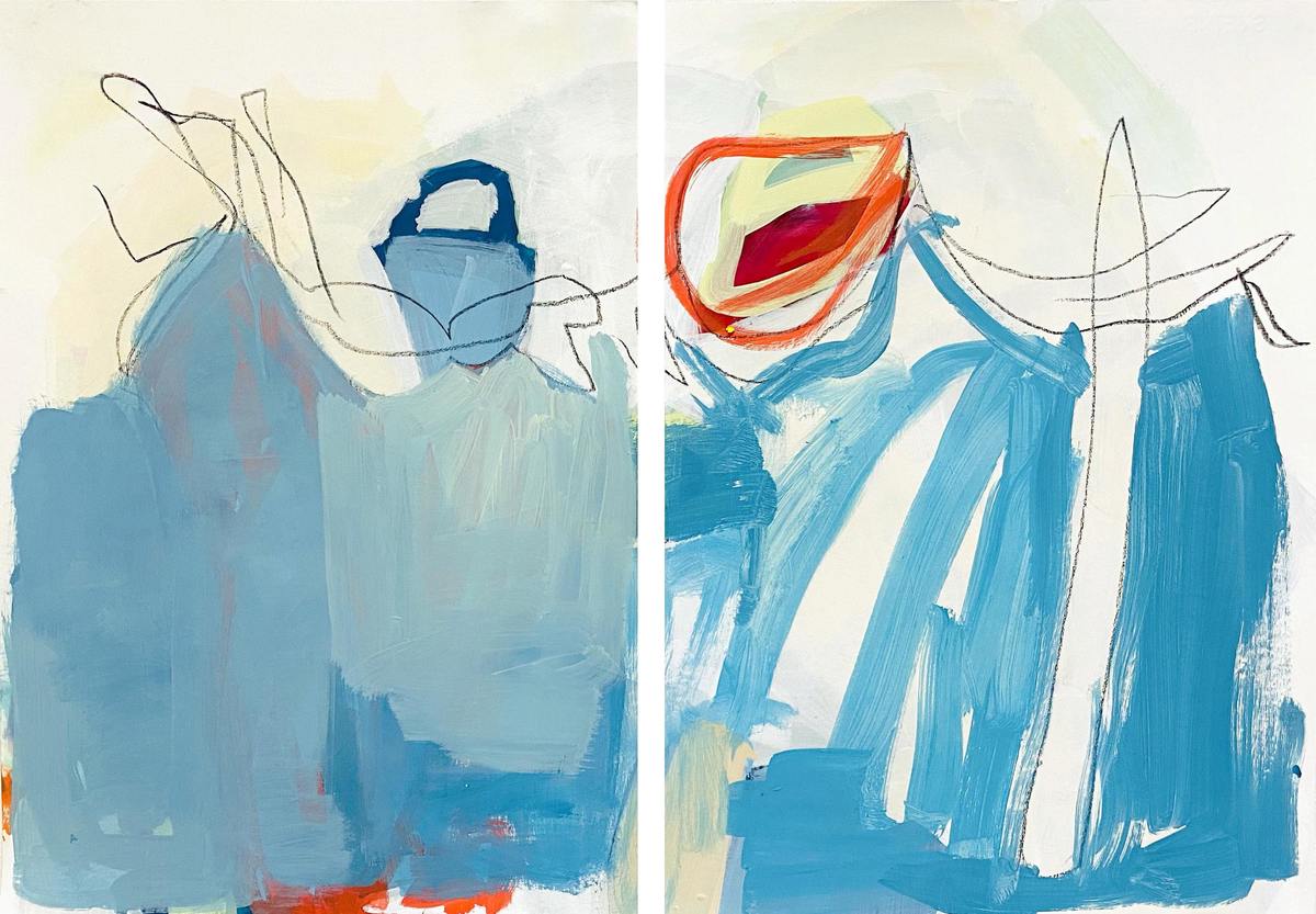 BLUE N1 & N2 (DIPTYCH) by Laura Basterra Sanz | Buy Art Online | Rise Art