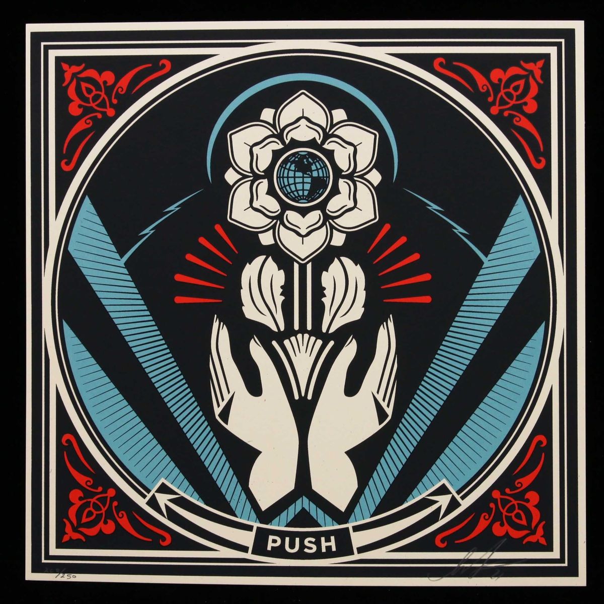 Revolutionary Love : Push par Shepard Fairey | Acheter de l'art en ...
