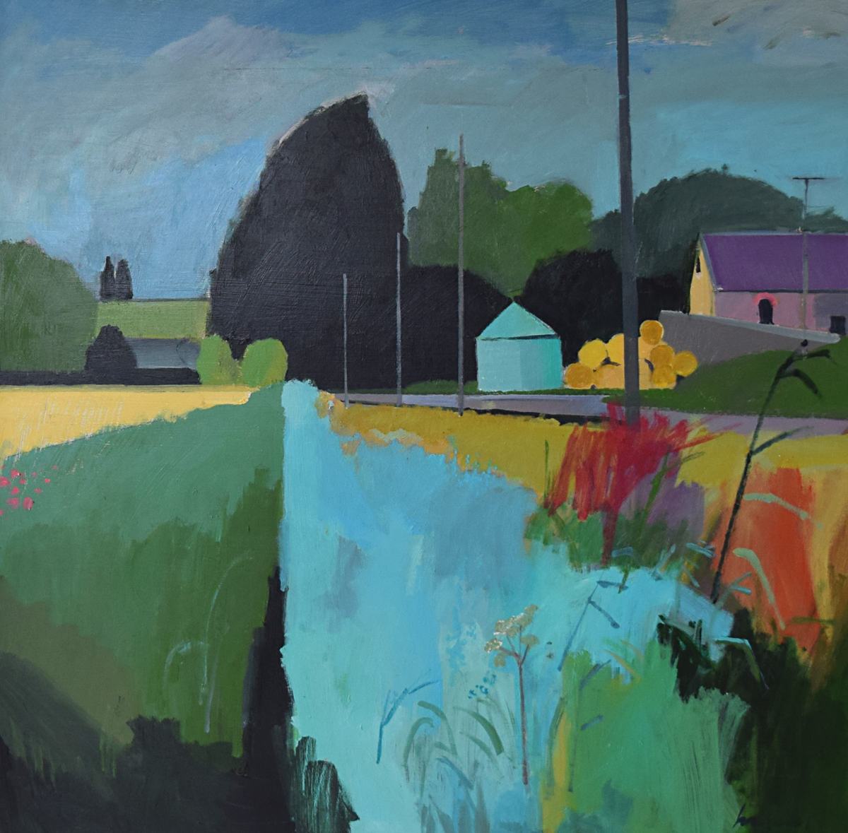 Old pumphouse on the River Lark by Fred Ingrams | Buy Art Online | Rise Art