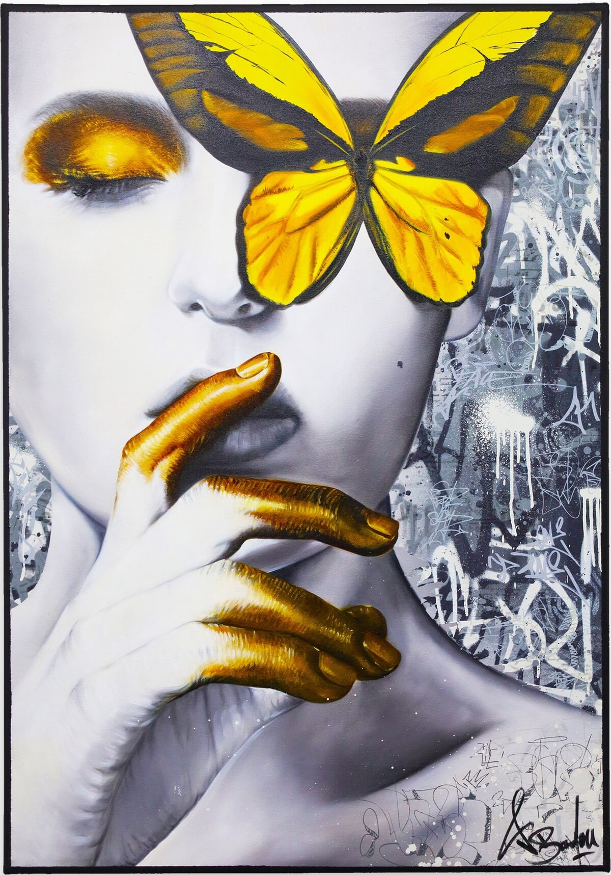 Woman with the golden hand by Vincent Bardou | Buy Art Online | Rise Art