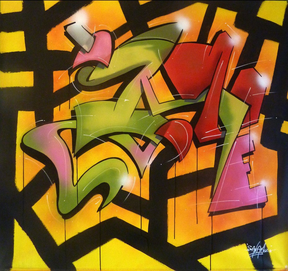 Tag n°2306 par Saname | Acheter de l'art en ligne | Rise Art