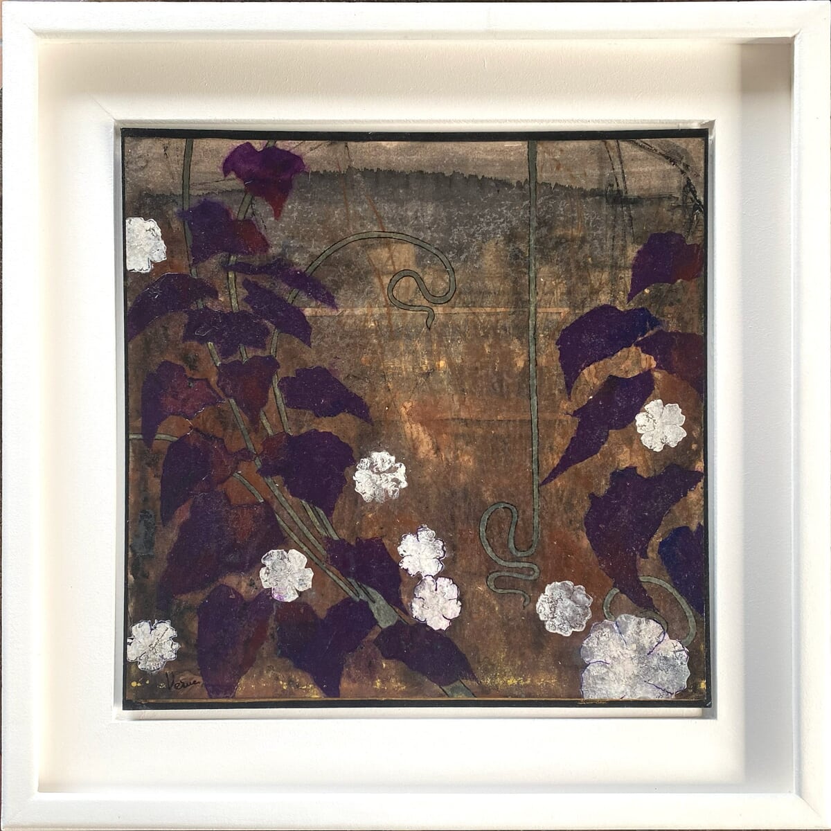 encres et acrylique - violet sepia Muc by Jean-Yves Verne | Buy Art ...