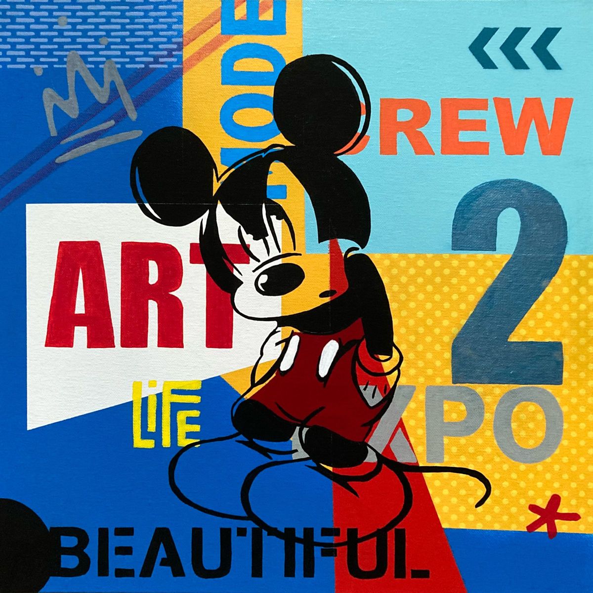 Mickey pop art by Olivier Carpent | Buy Art Online | Rise Art