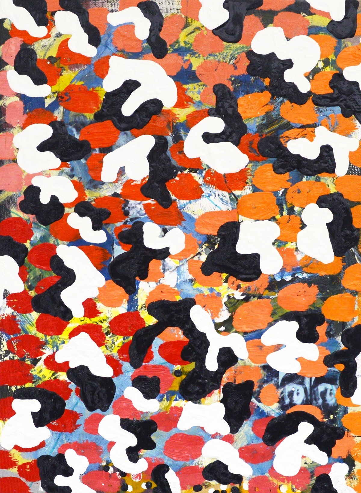 Distortion with Orange and Faces by Robert Dunt | Buy Art Online | Rise Art