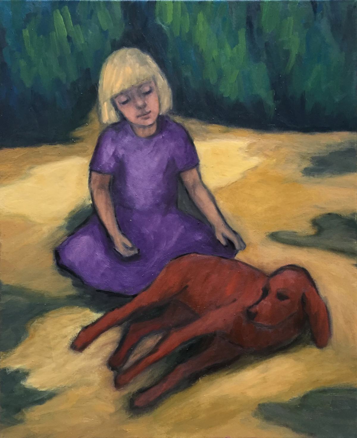 Avec Steve le chien by Barbara Petit Lisy | Buy Art Online | Rise Art