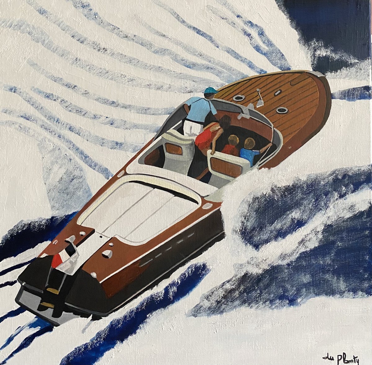 Petite famille sur riva by Anne Du Planty | Buy Art Online | Rise Art