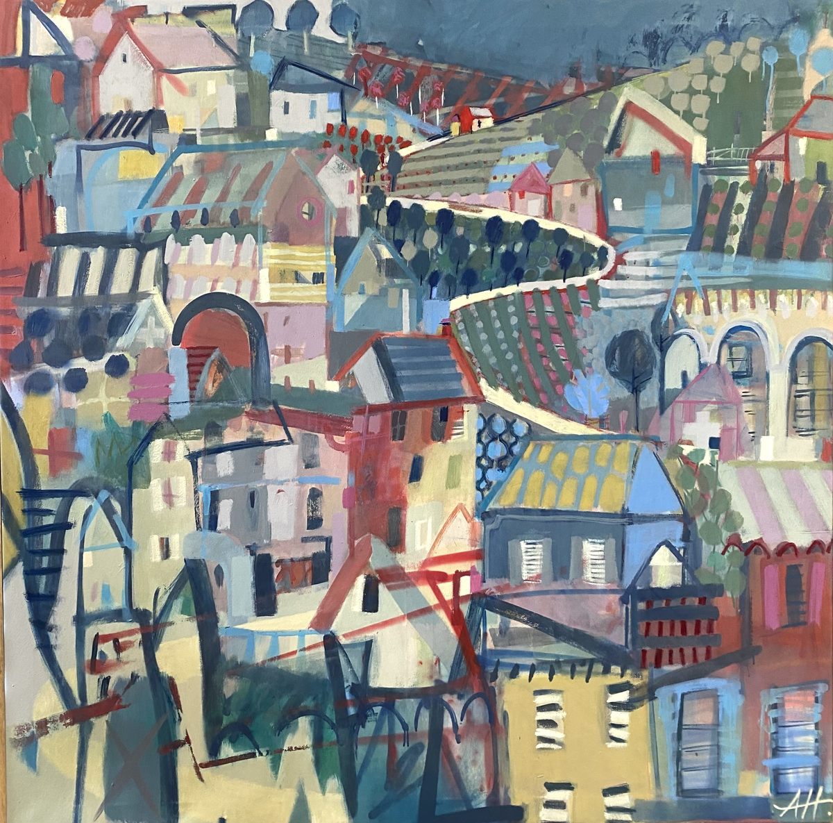 Hill Top Landscape by Anna Hymas | Buy Art Online | Rise Art