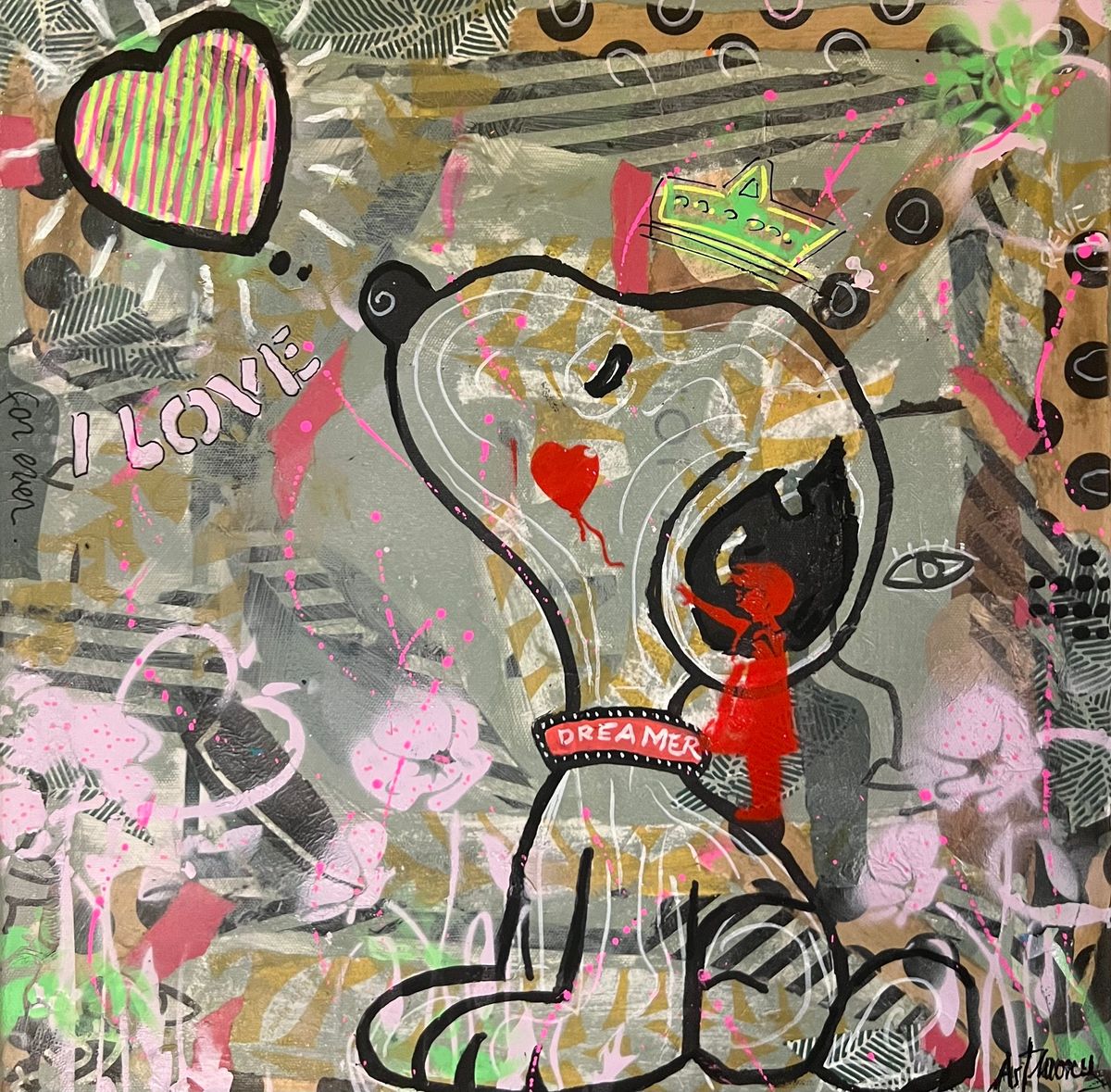Snoopy’s Dream par ART'MONY | Acheter de l'art en ligne | Rise Art