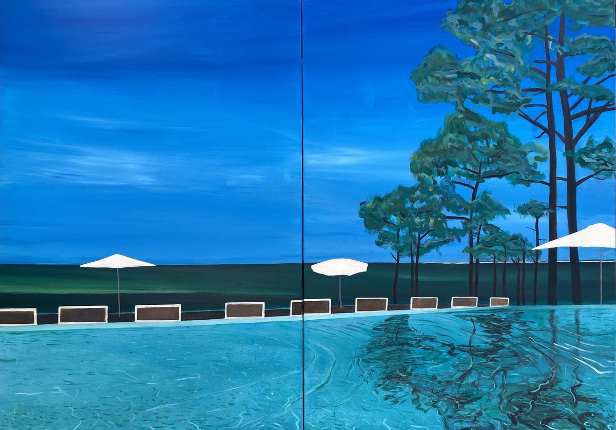 Swimming pool by Pierre Carret | Buy Art Online | Rise Art