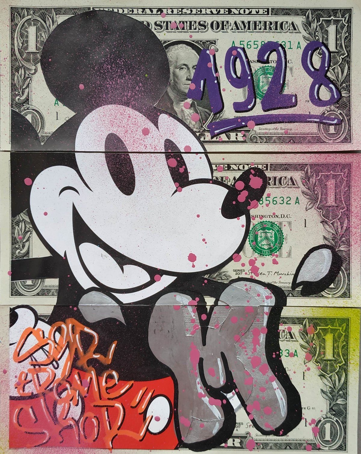 Mickey dollar by SYR | Buy Art Online | Rise Art